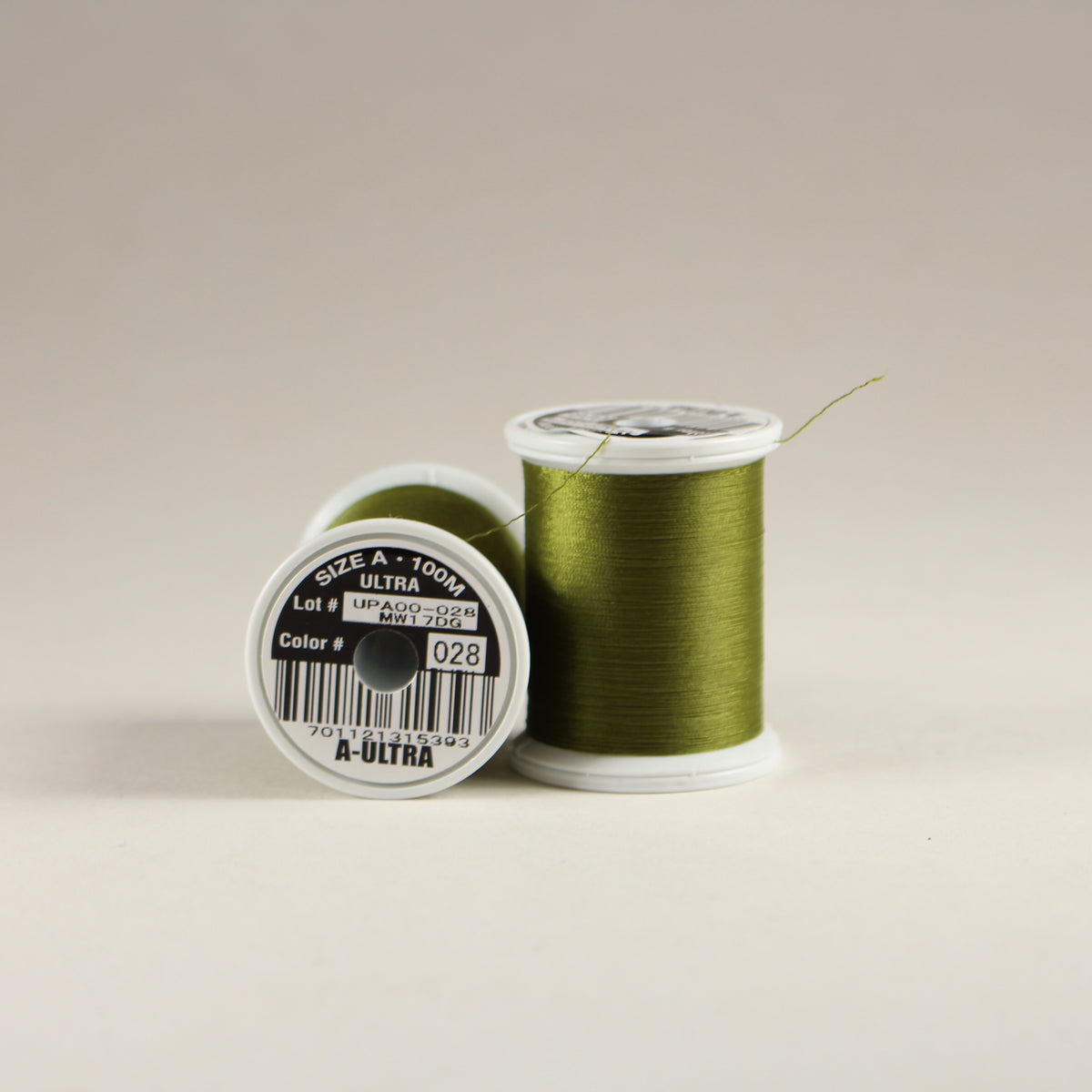 Fuji Ultra Poly rod wrapping thread in Olive Green #028 (Size A 100m s ...