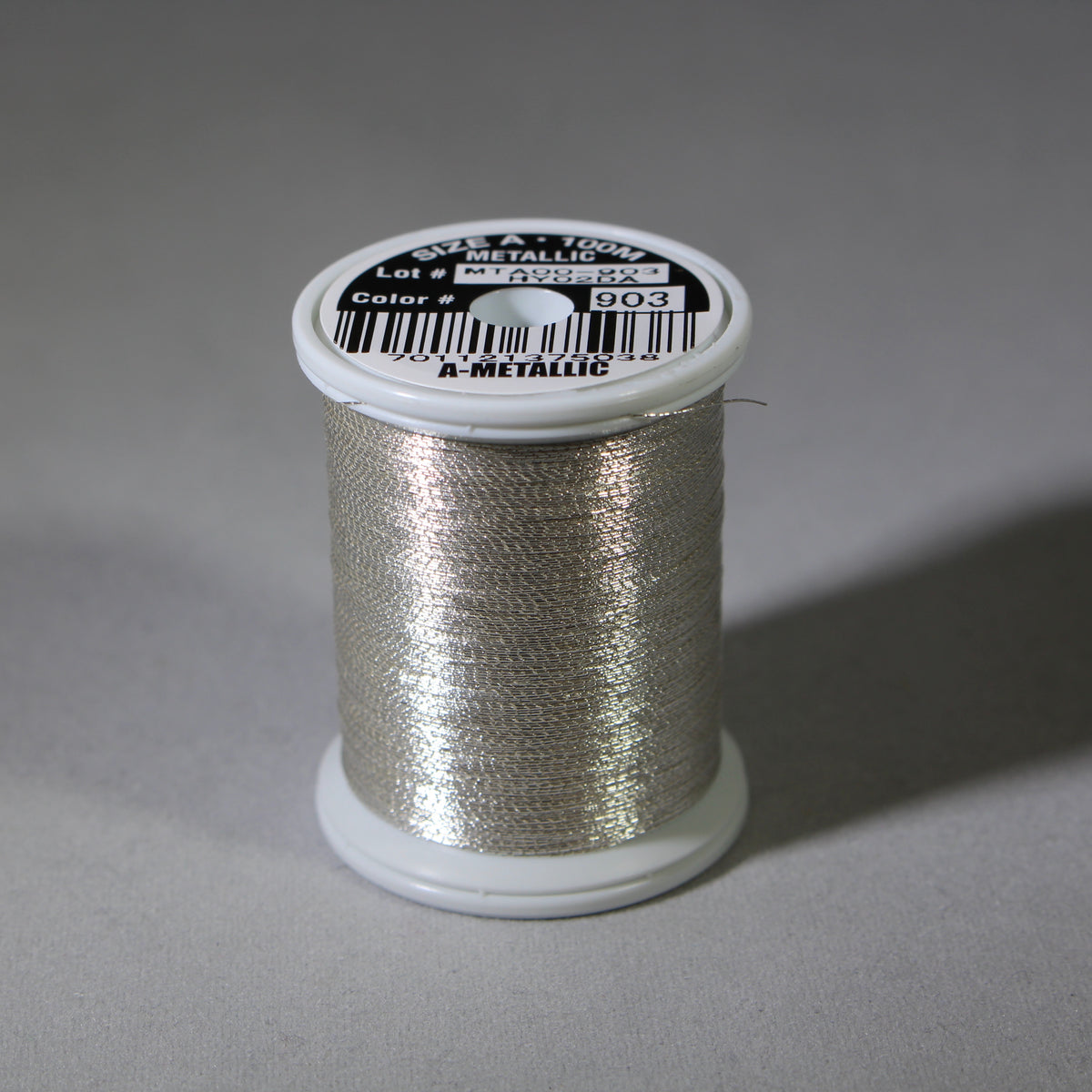 Fuji Silver metallic thread #903 (Size A 100m spool) – Proof Fly Fishing