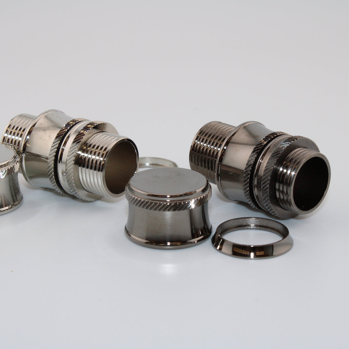 Atlas II 3-6 nickel-plated down-locking reel seat with fighting butt ...