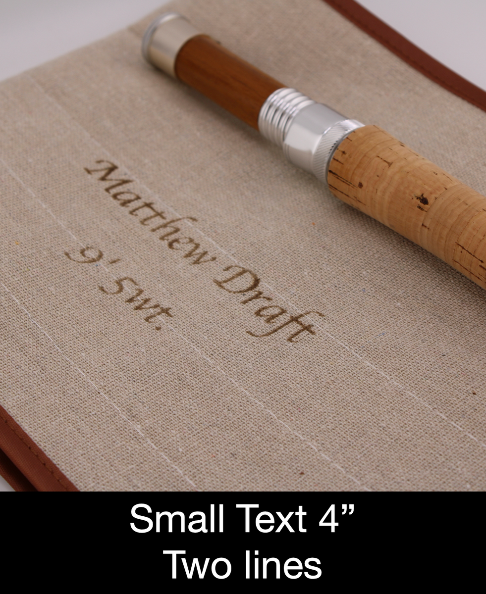 Rod sock custom text (sock body) sock not included – Proof Fly Fishing