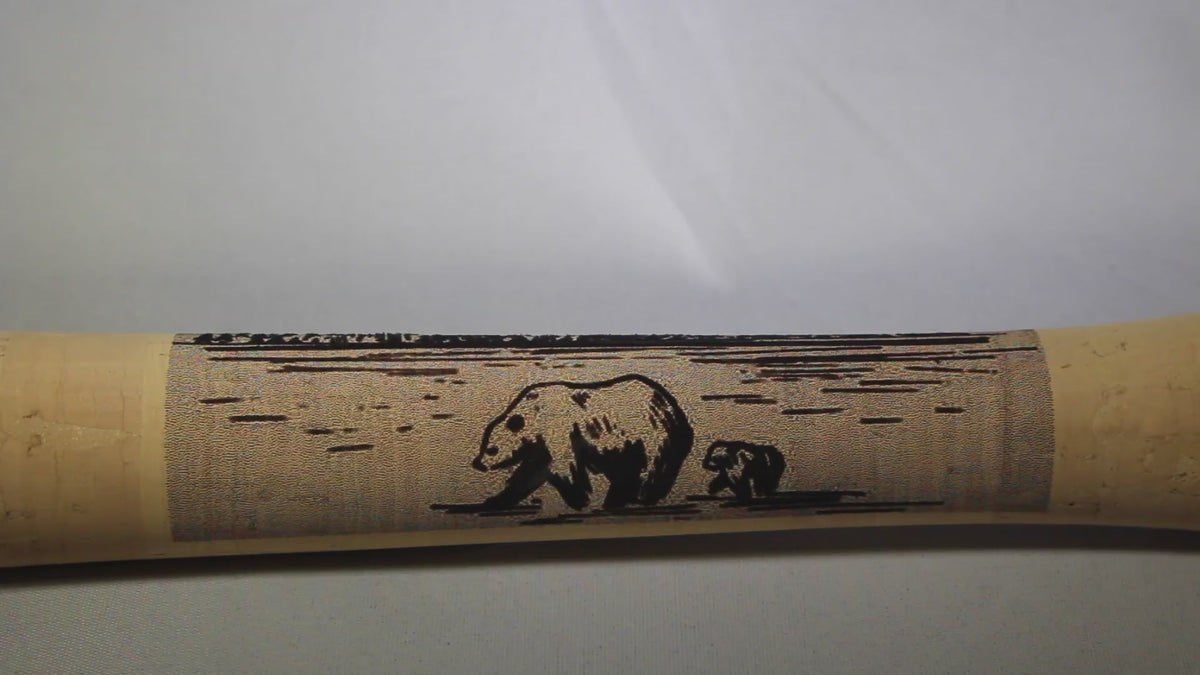 Cork grip wood burned wrap around custom image. (grip not included ...